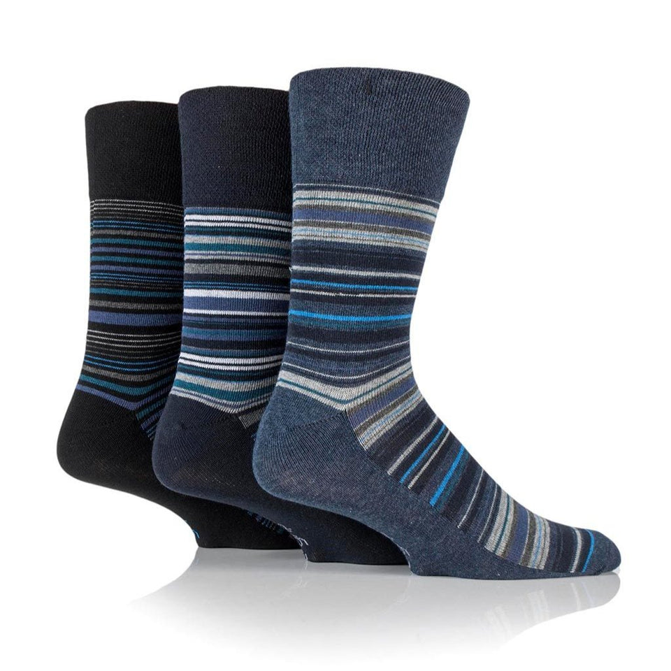 Non Binding Socks for Men in Stanley Stripe | Diabetic Socks