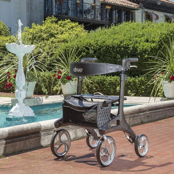 Nitro Carbon Fiber Rollator Walker | Lightweight Folding Walker with Wheels
